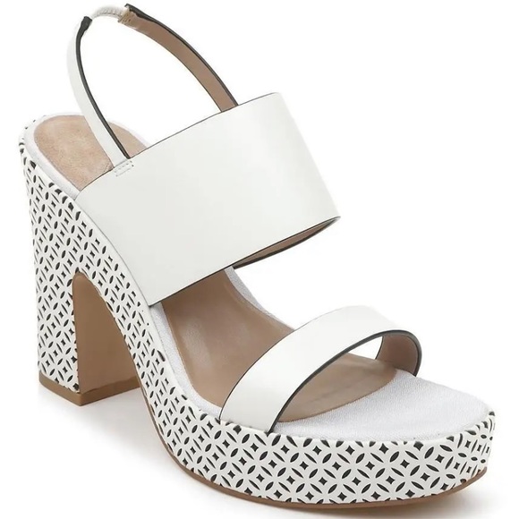 Zac Posen | Shoes | Nwt Zac Posen Womens Virginia White Block Platform ...